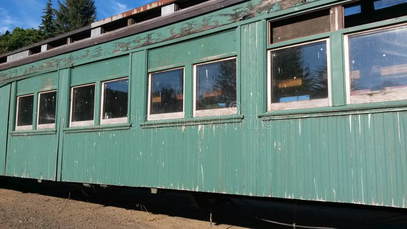 Train Car stock image. Image of train, camp, turquoise - 94690485