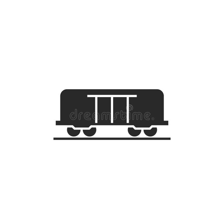 Train Cargo Wagon Icon. Railway Freight Transportation Symbol Stock ...