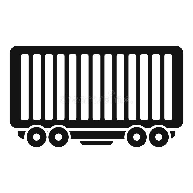 Train Cargo Wagon Icon Simple Vector. Fast Ship Box Stock Vector ...