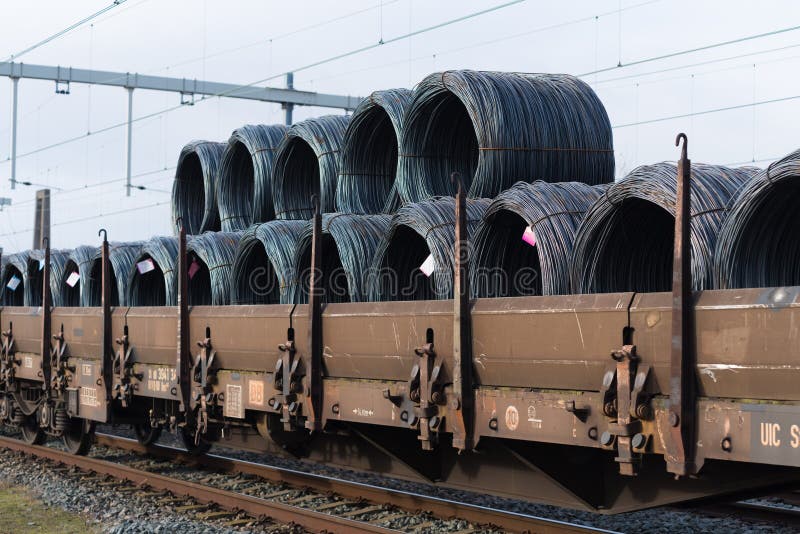 Train cargo wagons stock photo. Image of railroad, long - 81506070