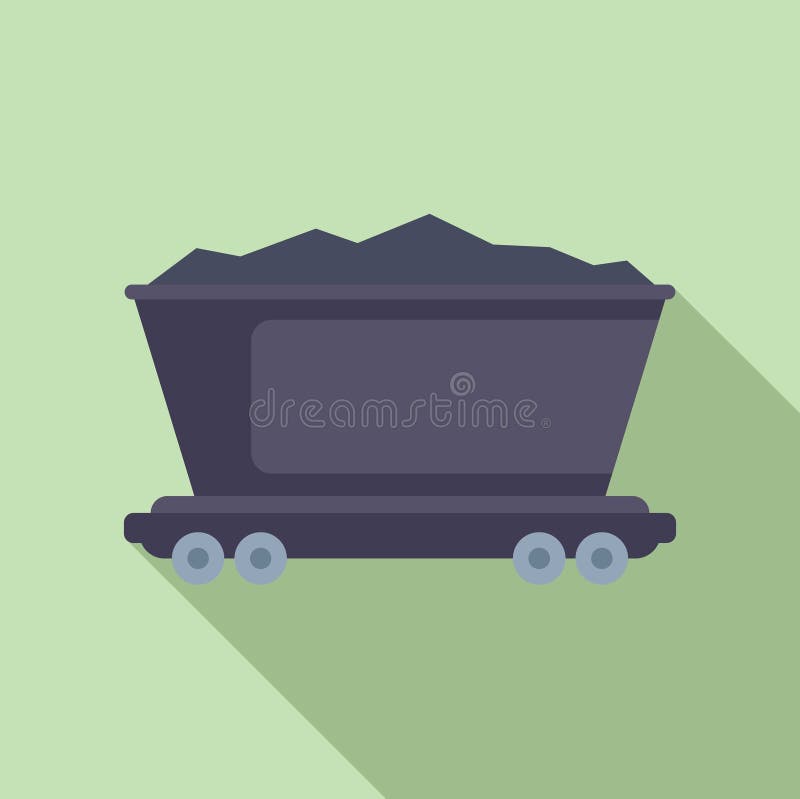 Train Carrying Coal Illustration, Mining Industry Concept Stock ...