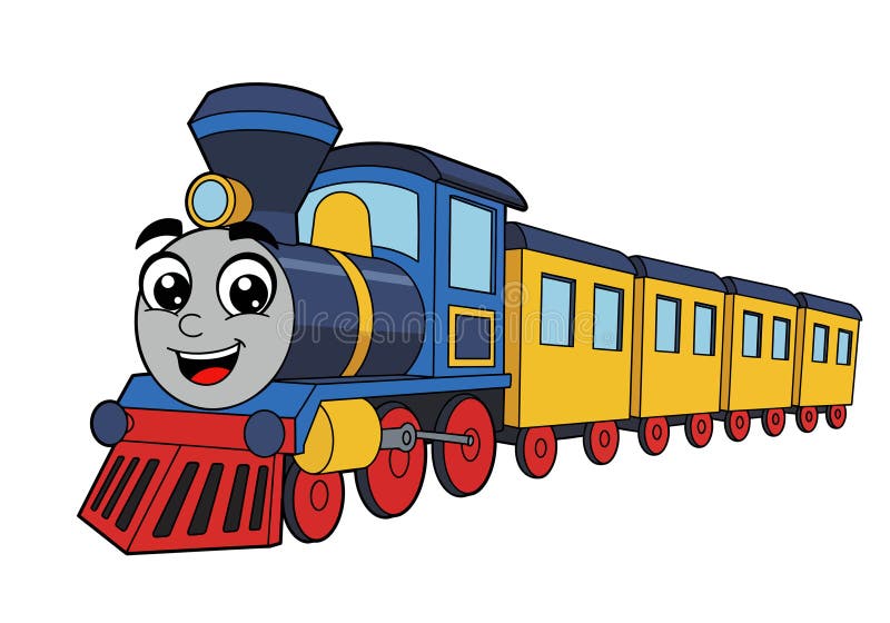 Train cartoon clipart stock vector. Illustration of engine - 364075237