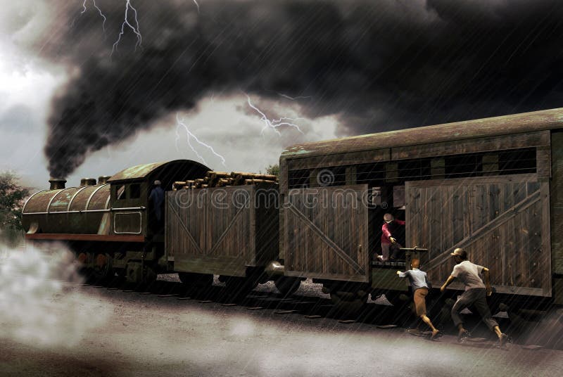 Train catching stock illustration. Illustration of childhood - 24800196