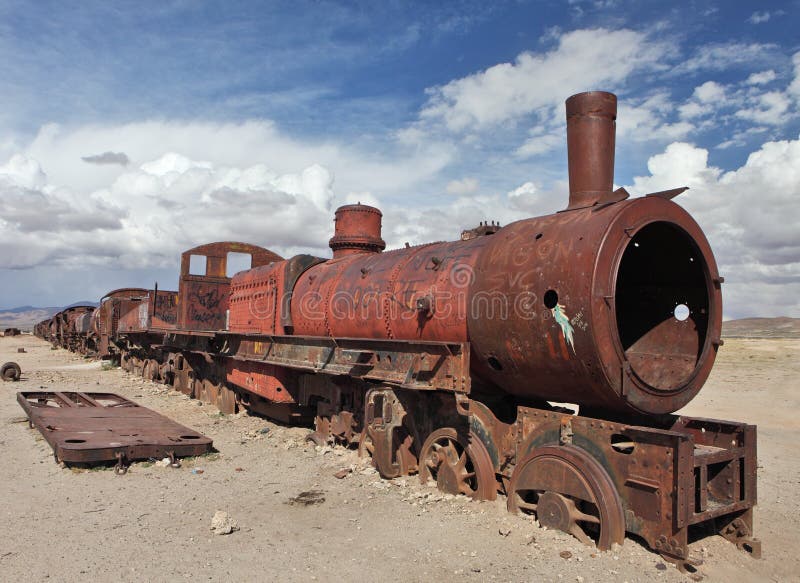 Train cemetery stock image. Image of bolivian, railroad - 24600657