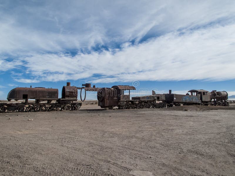 Train cemetery in Bolivia stock image. Image of steam - 58658065