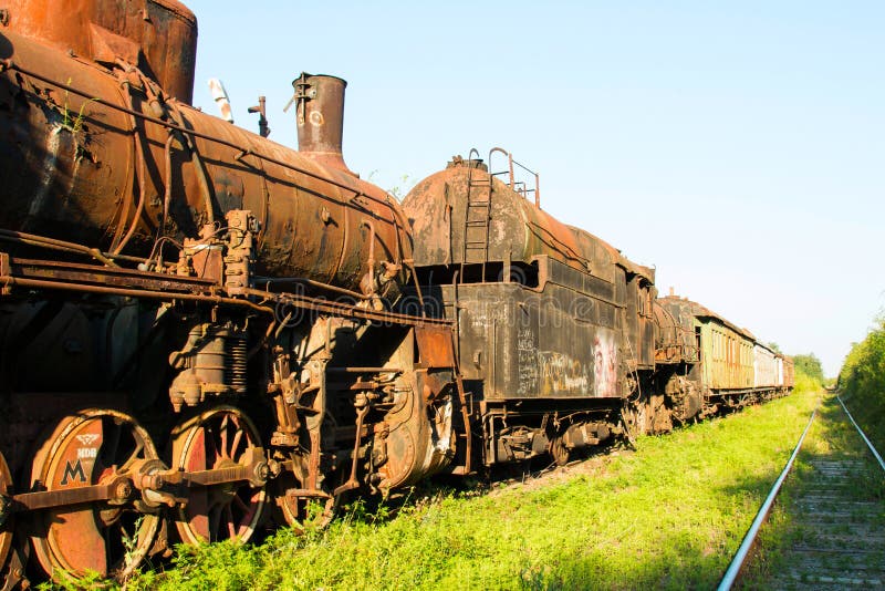 Train cemetery. editorial stock image. Image of railway - 57351589