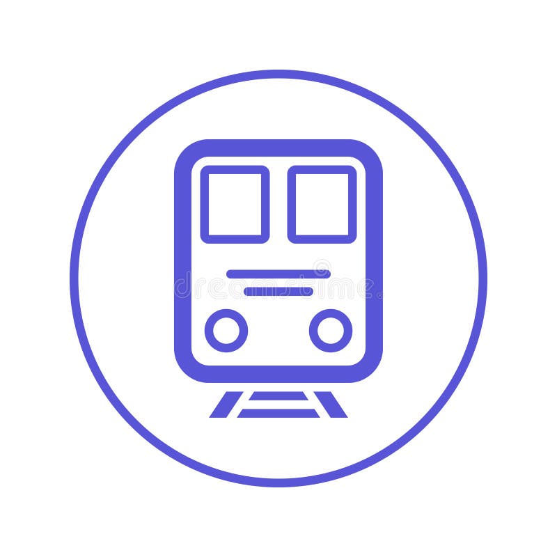 Train Circular Line Icon. Round Sign. Flat Style Vector Symbol. Stock ...