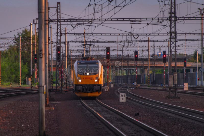 Train in Color Summer Evening in Ostrava CZ 07 20 2023 Editorial Stock ...