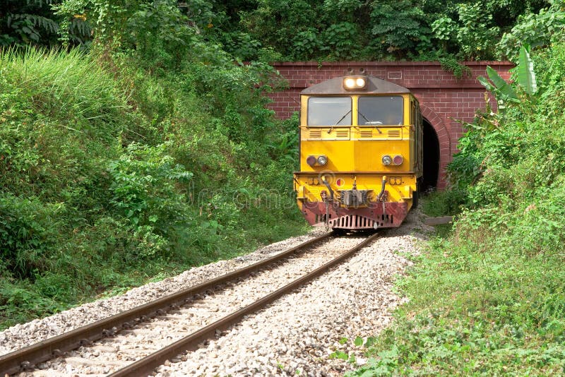 Train come from tunnel stock image. Image of commute, railway - 8657347