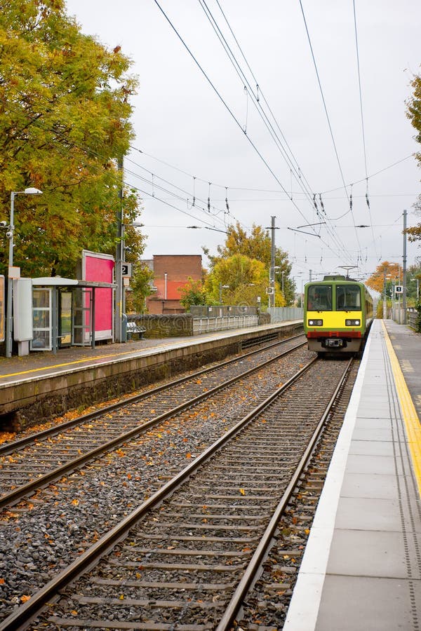 Train in commuter station stock photo. Image of yellow - 24307838