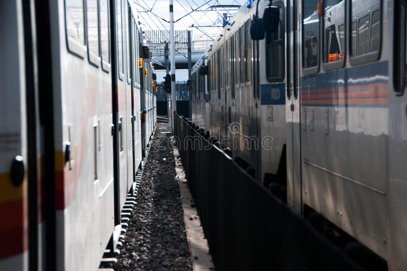 Train Compartments on Track Stock Photo - Image of train, compartment ...
