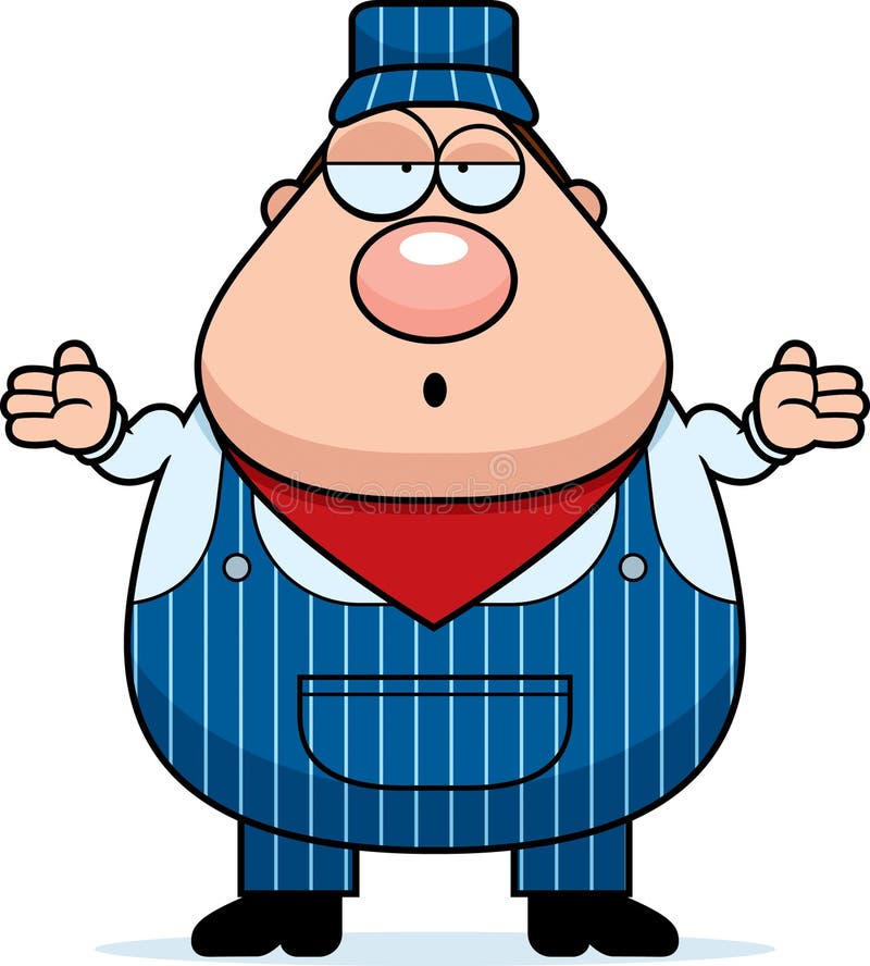 Train Conductor Confused stock vector. Illustration of train - 41819401