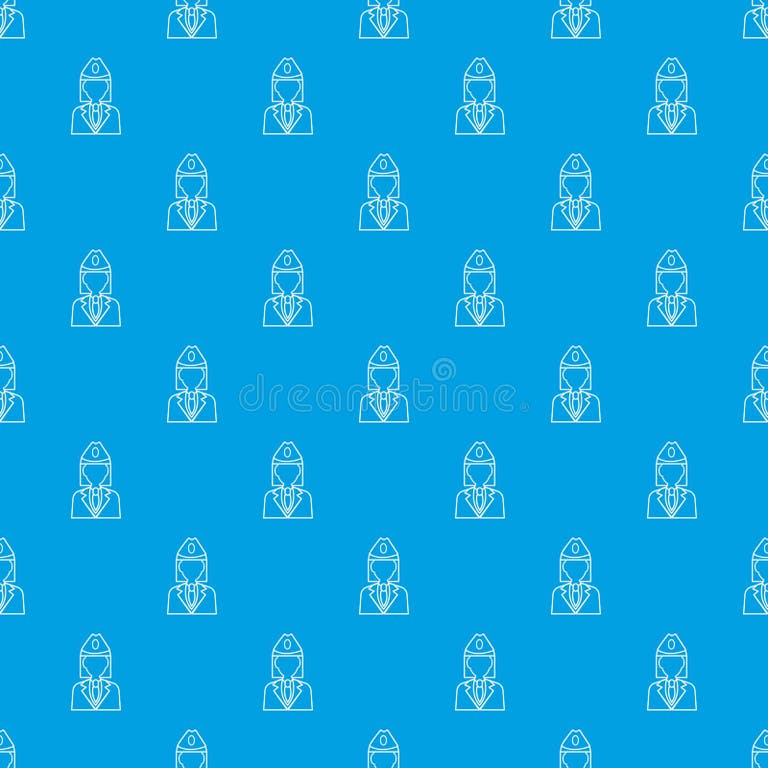 Train Conductor Pattern Vector Seamless Blue Stock Vector ...