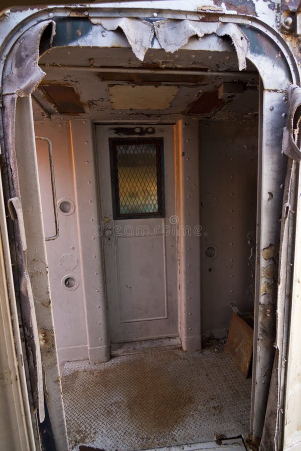 Train Connector Doorway stock image. Image of paneled - 26921829