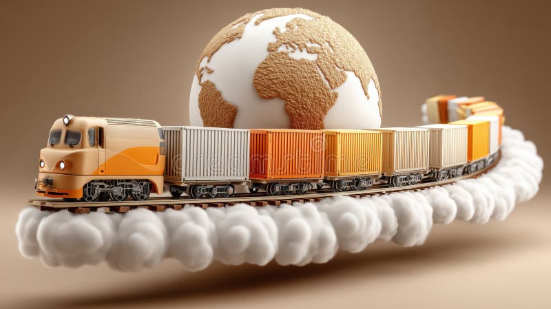 Container Train Circles Stock Illustrations – 13 Container Train ...