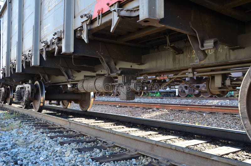 A train container`s bottom stock image. Image of railway - 127974243