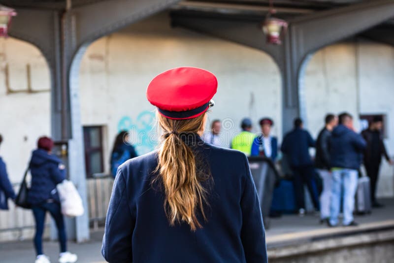 Train Crew Doing Checkings on the Platform at Bucharest North Railway ...