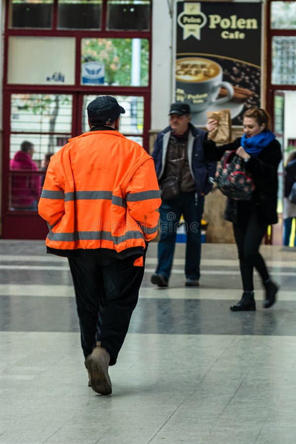 Train Crew Doing Checkings on the Platform at Bucharest North Railway ...