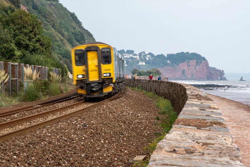 A Train on a Curving Track. Transport and Railway Infrastructure Stock ...