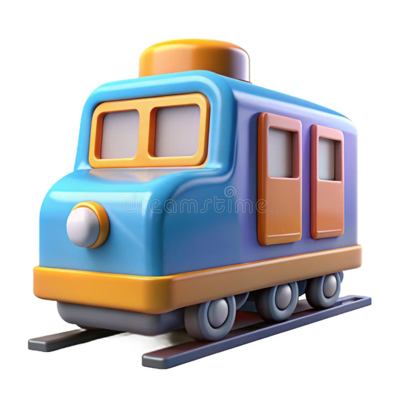Train 3D Icon stock illustration. Illustration of transit - 360165560