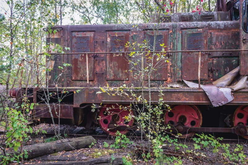 Train Dans La Zone De Chernobyl Image stock - Image du gare ...
