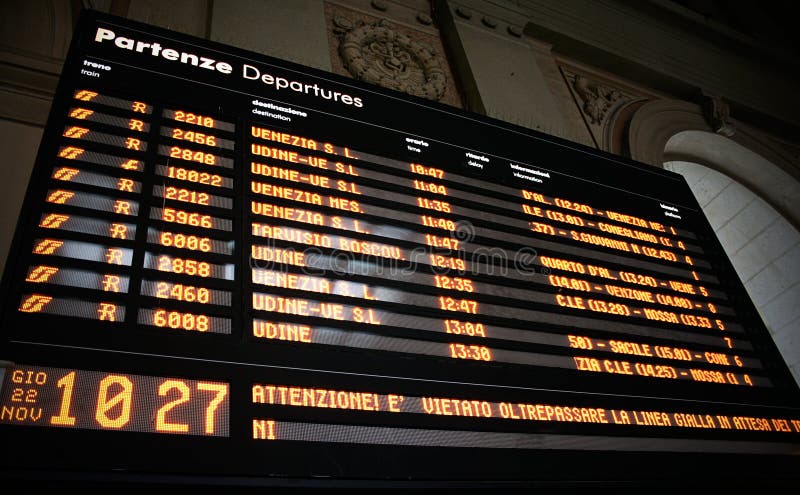 Train departures board stock image. Image of text, time - 3970655