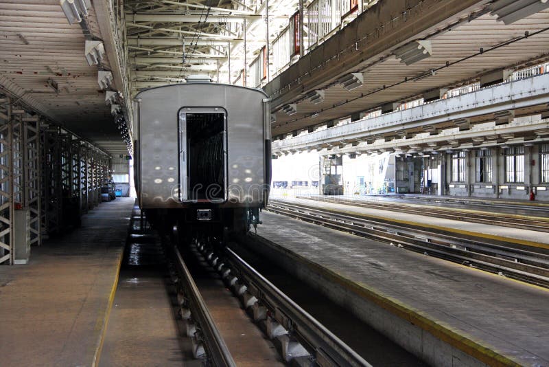 Train in Depot, Mass Trainsit in Japan. Stock Image - Image of fast ...
