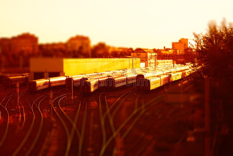 Train Depot Sunset Bokeh Background Stock Photos - Free & Royalty-Free ...
