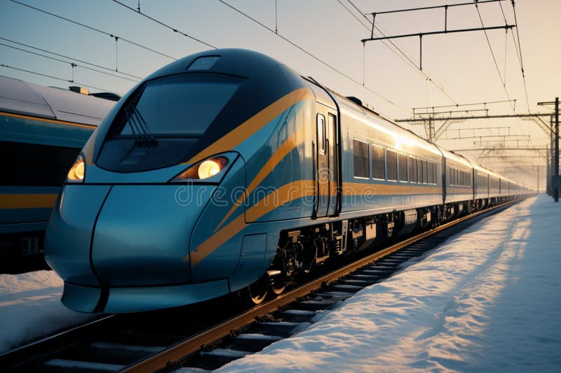 Train Designed for Speed and Efficiency, Known As the Express Train ...