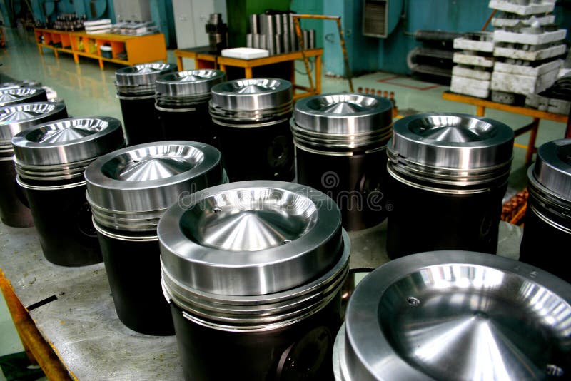 Train Diesel Engine Pistons Stock Photo - Image of mechanic, garage ...