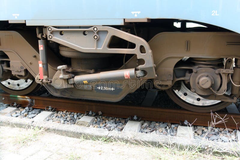 Train disk brakes editorial stock photo. Image of mechanical - 124710948