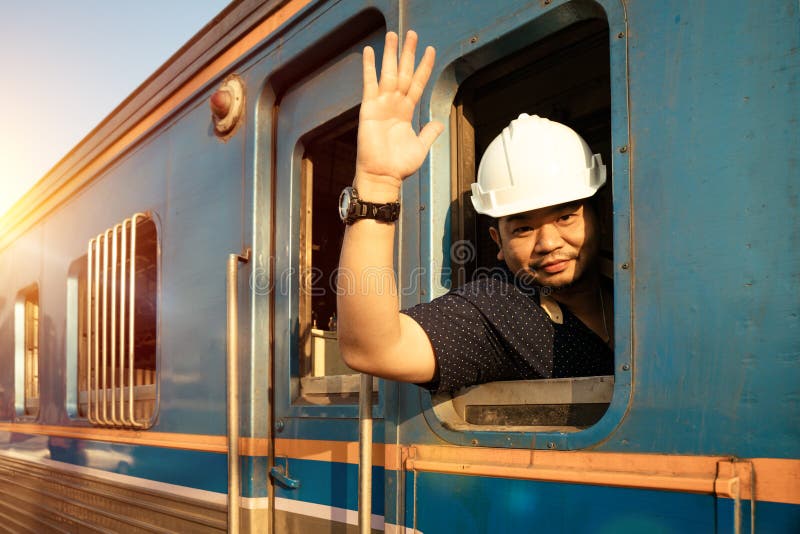 Train Driver Checking Engine of Train Stock Image - Image of station ...