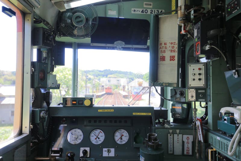 A Train Driver in the Control Room , Color Image Stock Image - Image of ...