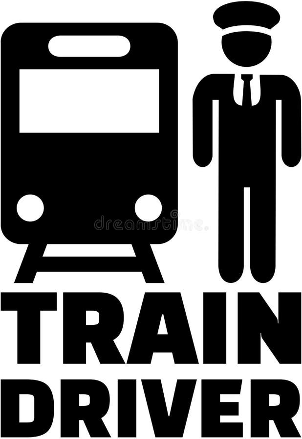 Train Driver Icon with Job Title Stock Vector - Illustration of vector ...