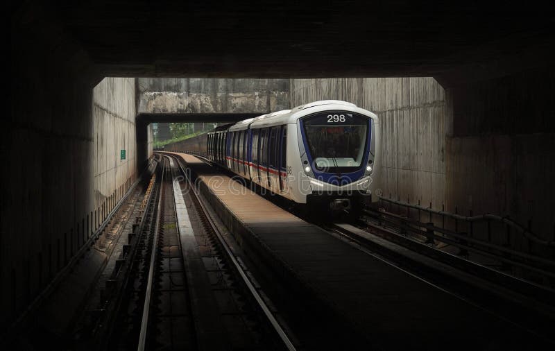Train Emerging from a Tunnel Stock Image - Image of locomotive ...