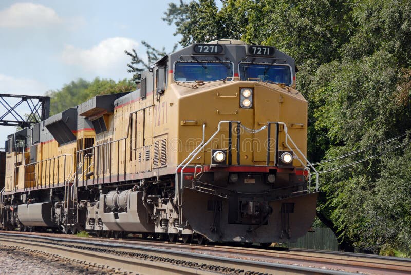 Diesel Electric Freight Train Engine Locomotives Stock Image - Image of ...
