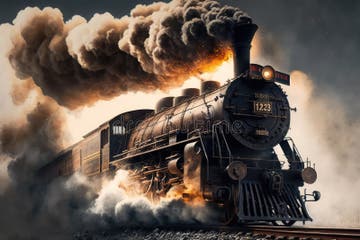 Smoke Stack Steam Train Stock Illustrations – 174 Smoke Stack Steam ...