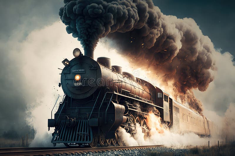 Smoke Stack Steam Train Stock Illustrations – 174 Smoke Stack Steam ...