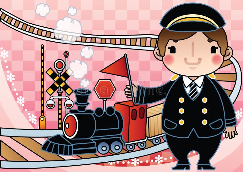 Train Engineer stock illustration. Illustration of track - 302933