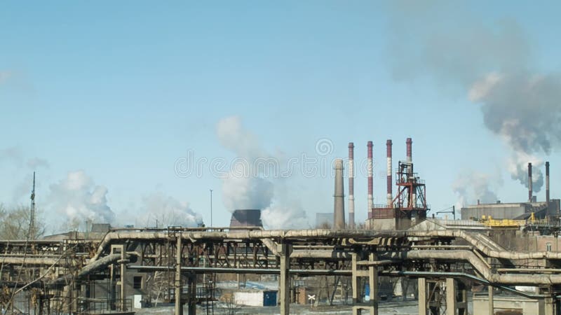 Train. Factories and Ecology. Air Pollution Stock Video - Video of ...