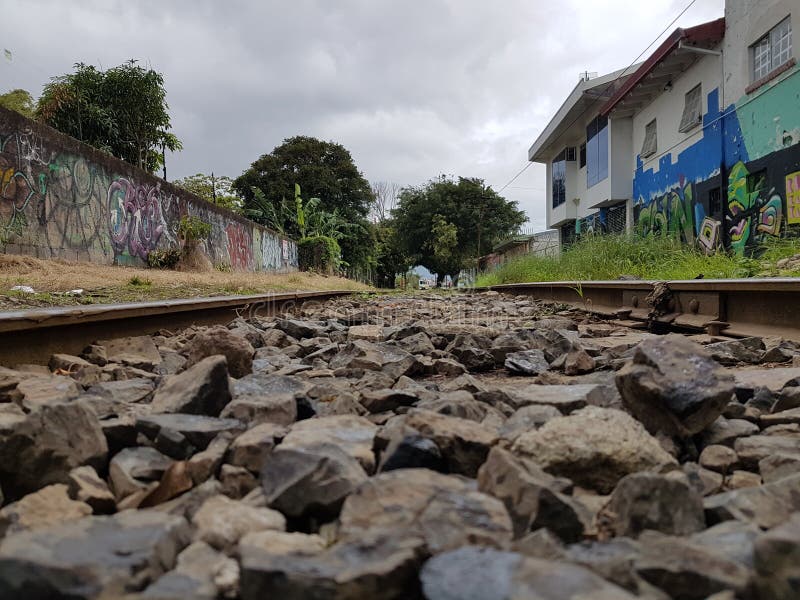 A train far away stock image. Image of view, fast, railroad - 95125259