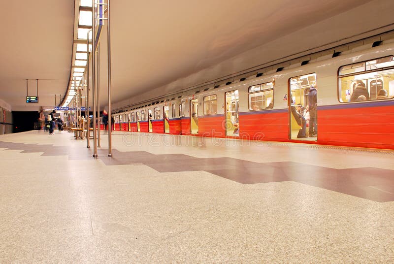 Train Fast Moving at Subway Station Editorial Photography - Image of ...