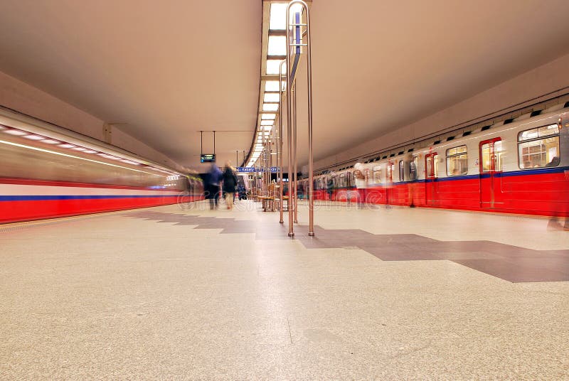 Train Fast Moving at Subway Station Editorial Image - Image of metro ...