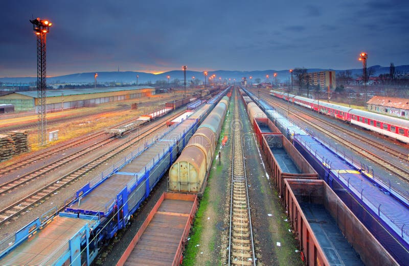 Train Freight Transportation Platform - Cargo Transit Stock Image ...