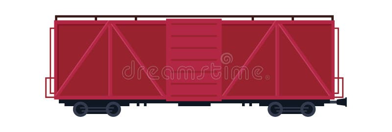 Train with Freight Wagon Flat Icon Logistic Stock Vector - Illustration ...