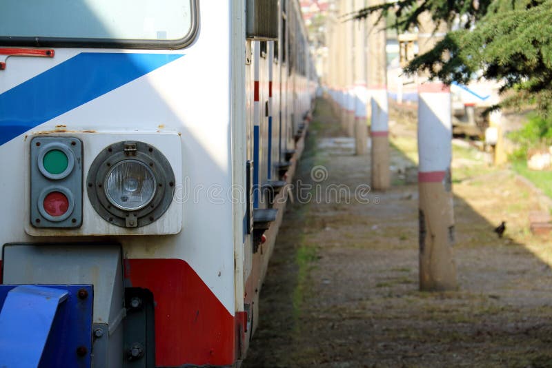 Train Front Lighting Closeup in Haydarpasa Train Station Stock Image ...
