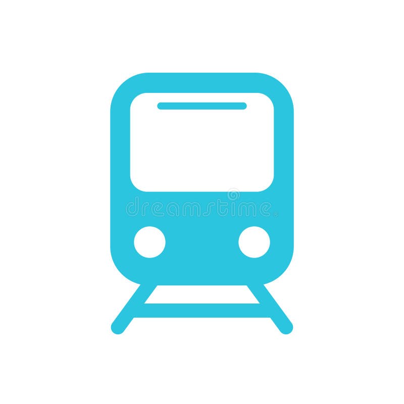 Train Front View Icon. Isolated on White Stock Vector - Illustration of ...