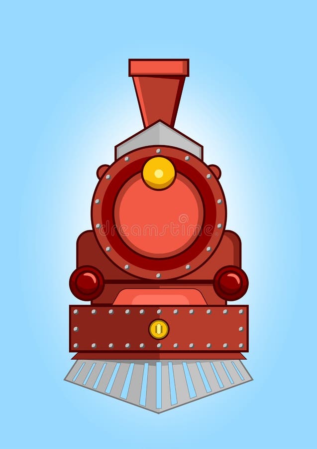 Train Full Face Vector Illustration Stock Image - Illustration of face ...
