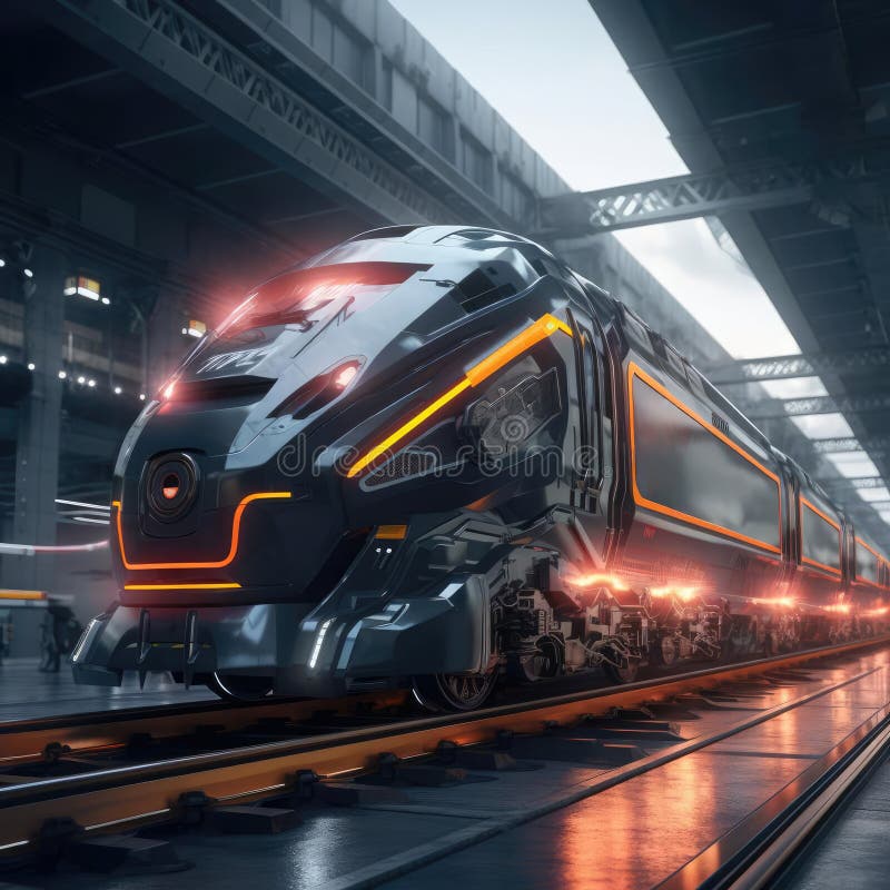 The Train of the Future Powered by Magnetic Technology Stock ...