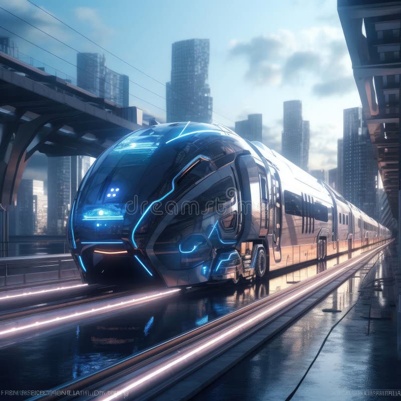 The Train of the Future Powered by Magnetic Technology Stock ...